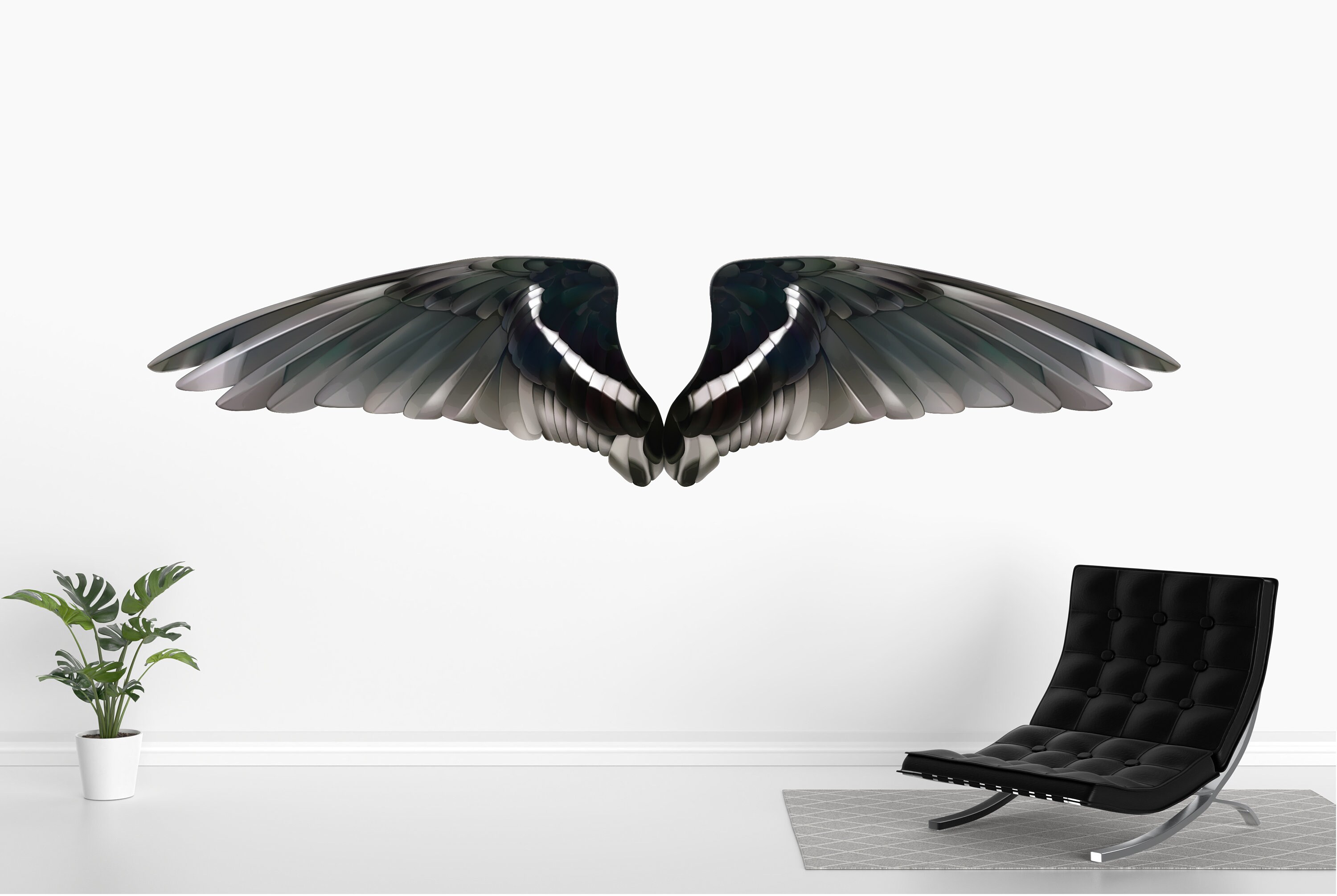 Angel Wings Wall Decal Angel Wings Vinyl Wall Art Decals | Etsy