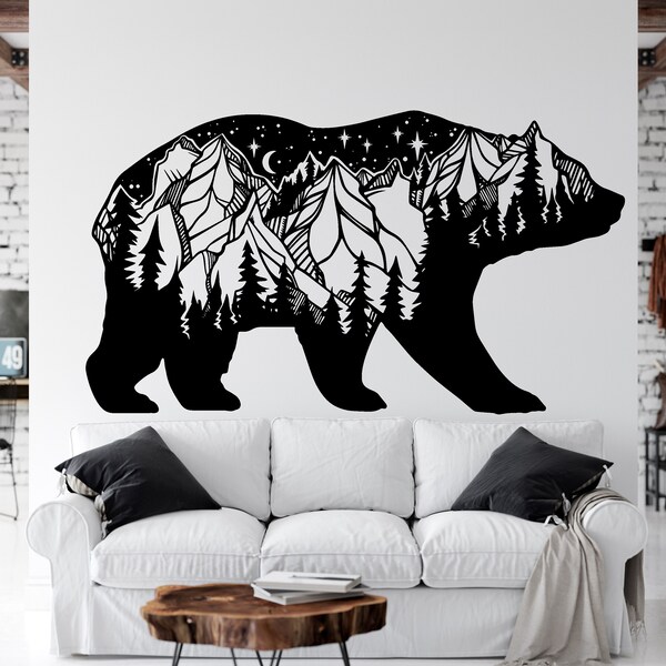 Bear Wall Decals - Etsy
