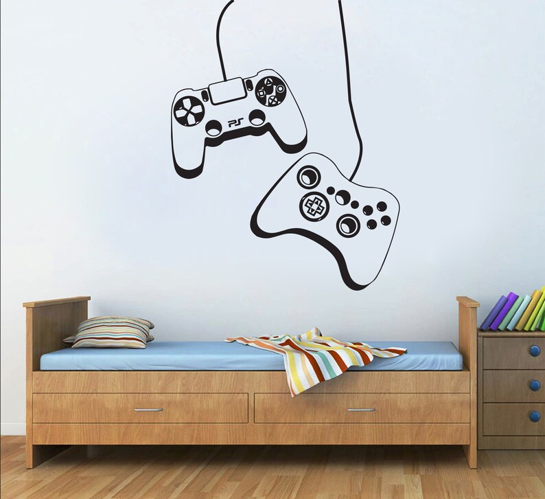 Gamer 3D Controller Wall Decal Gamer Decals 3D Decals - Etsy