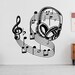 Music Notes Wall Decal - Music Wall Sticker Michrophone Recording ...