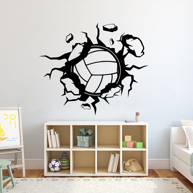 Volleyball Wall Decal - Etsy