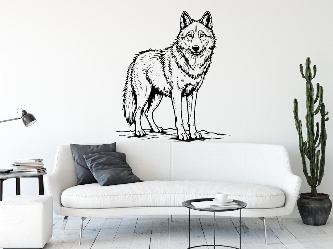 Wolf Wall Decal Animal Nature Wolf Dog Animals Anime Wall Decal Wolf ...