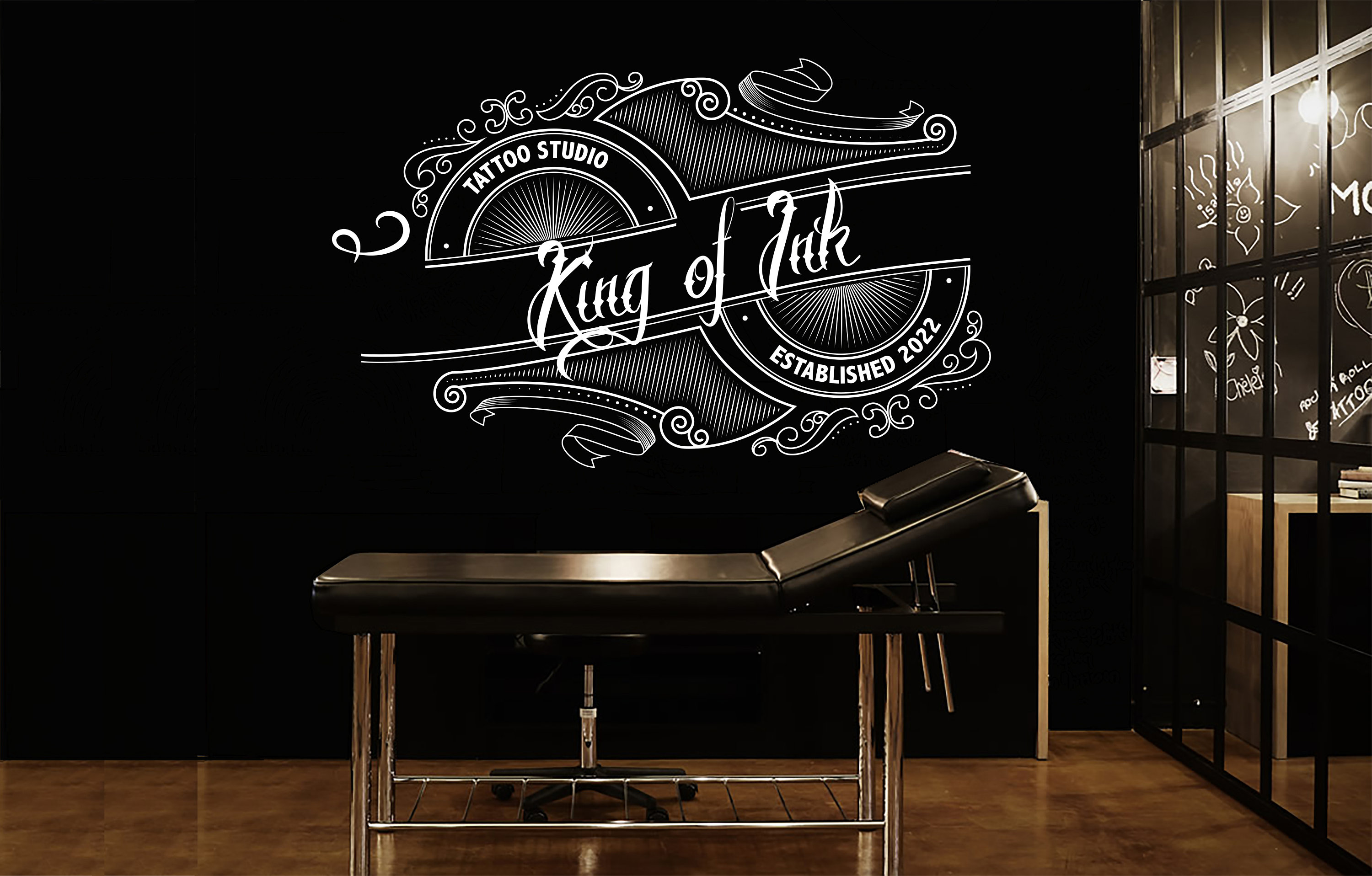 Tattoo Shop Wall Decal Tattoo Studio Sign Logo Wall Stickers - Etsy