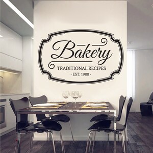 Bakery Wall Art, Custom Baking Wall Decal, Baker Decals, Kitchen Wall ...