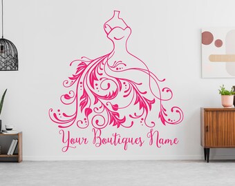 Women Fashion Couture Boutique Wall Decal Girls Clothing | Etsy