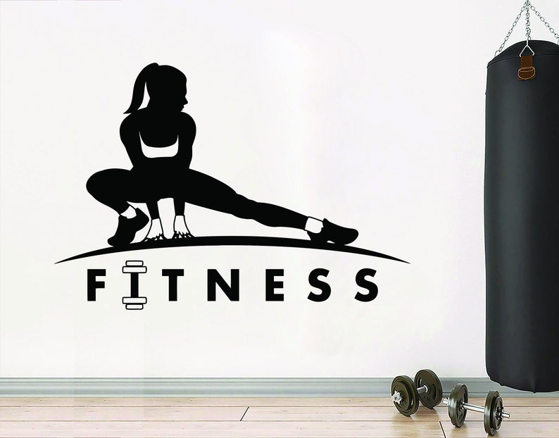 Girl Gym Wall Decal Fitness Quotes Women Decor Workout Power - Etsy