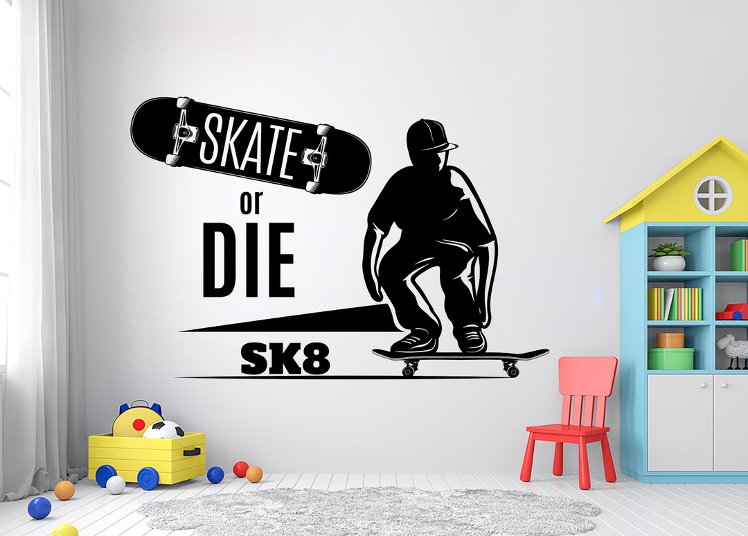 Skate or Die Skateboard Gifts Skateboard Wall Decal Skate Stickers ...