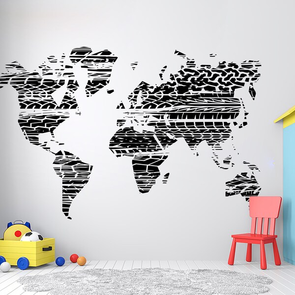 World Map Tracker Sticker - Etsy