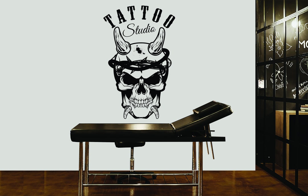 Tattoo Studio Shop Wall Decal Tattoo Studio Sign Logo Wall Stickers ...