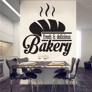 Bakery Wall Art, Custom Baking Wall Decal, Baker Decals, Kitchen Wall ...