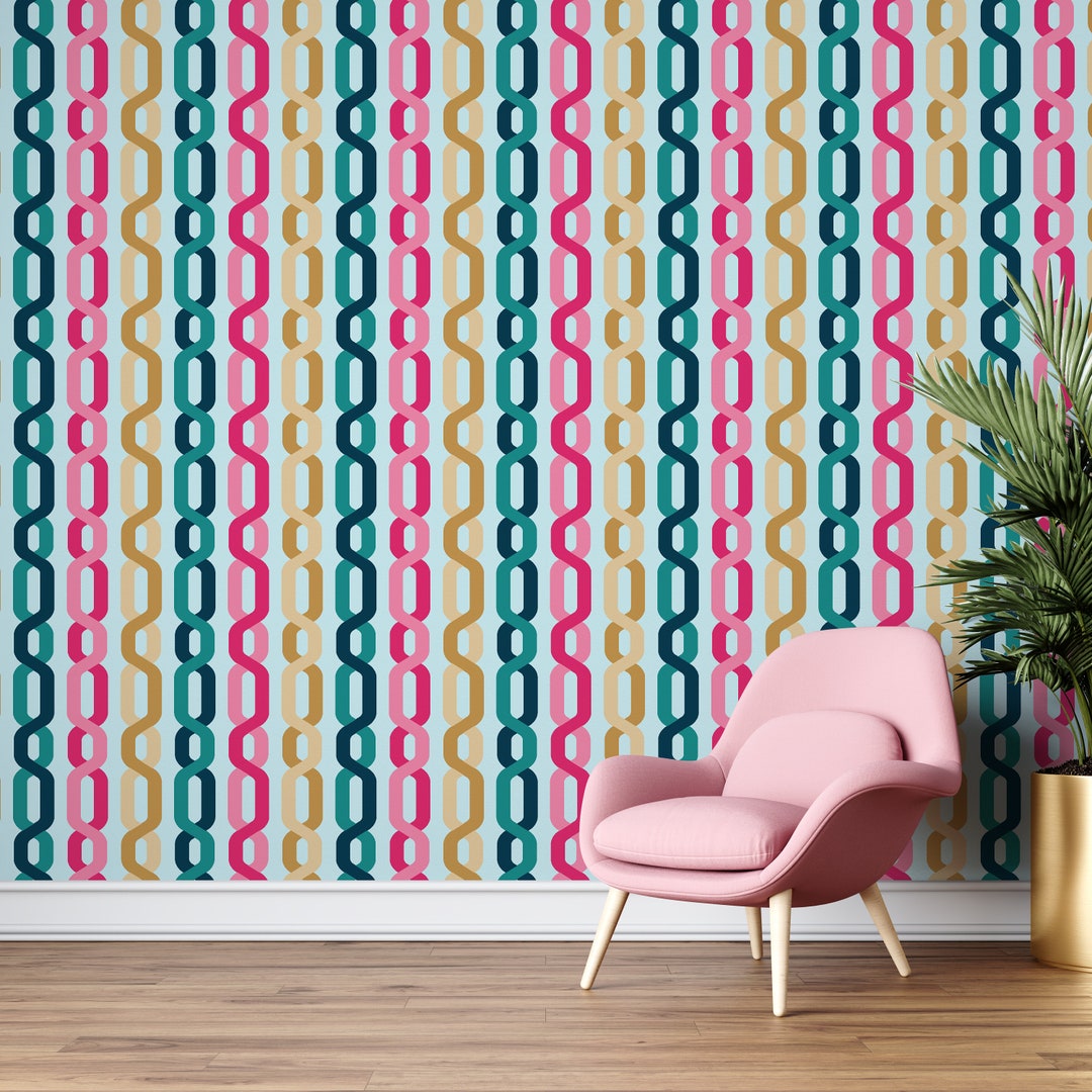 Chain Wallpaper Chain Peel and Stick Wallpaper Chain Wallpaper Zipper ...