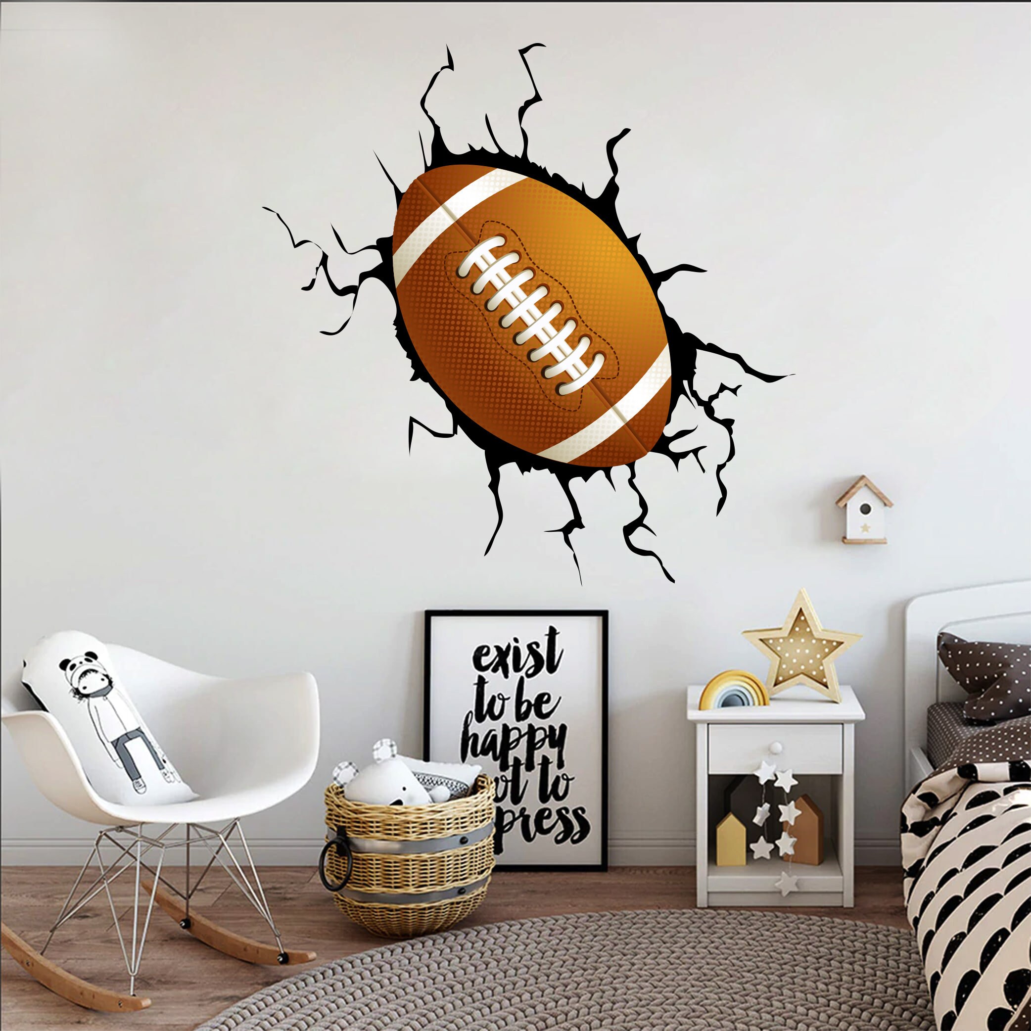 American Football Wall Decals Gifts Wall Stickers Custom Rugby - Etsy