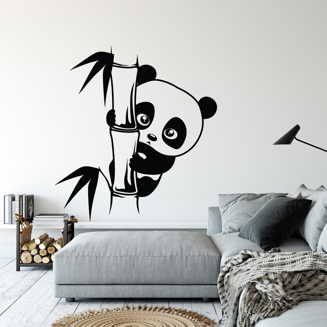 Panda Wall Decor Panda Decal Bear Decor Panda Kids Panda Wall Art Decal ...