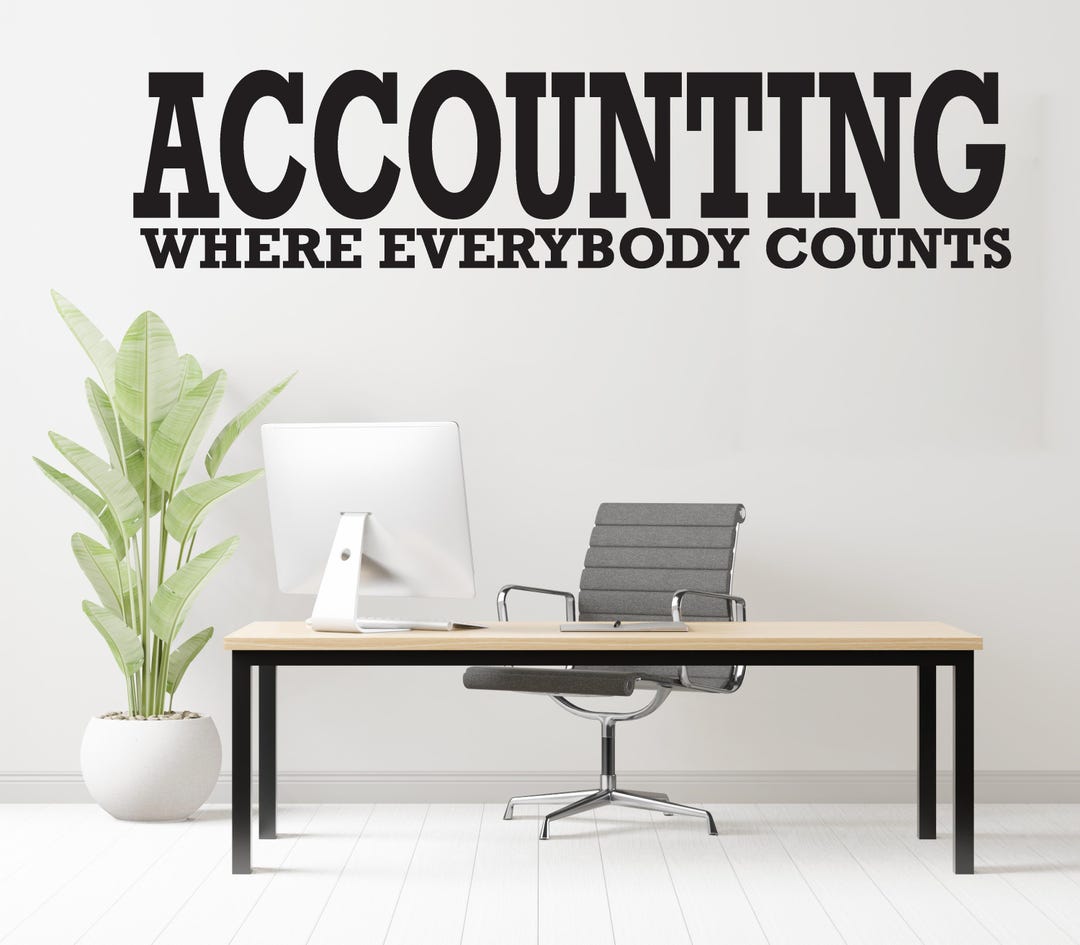Accounting Decor Office Wall Decal Idea Teamwork Business Worker ...