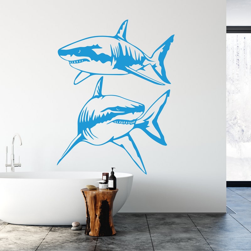 Shark Wall Decals - Etsy