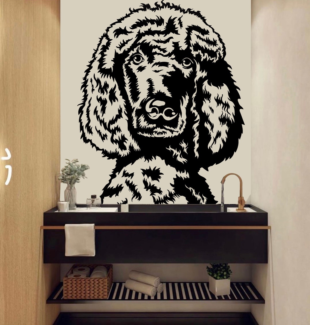 Poodle Dog Wall Decal Dog Decor Dog Kids Dog Lover Animals Anime Wall ...