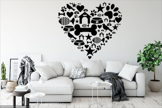 Pet Wall Decor Fish Dog Bird Wall Decor Cat Decal Pet Shop | Etsy