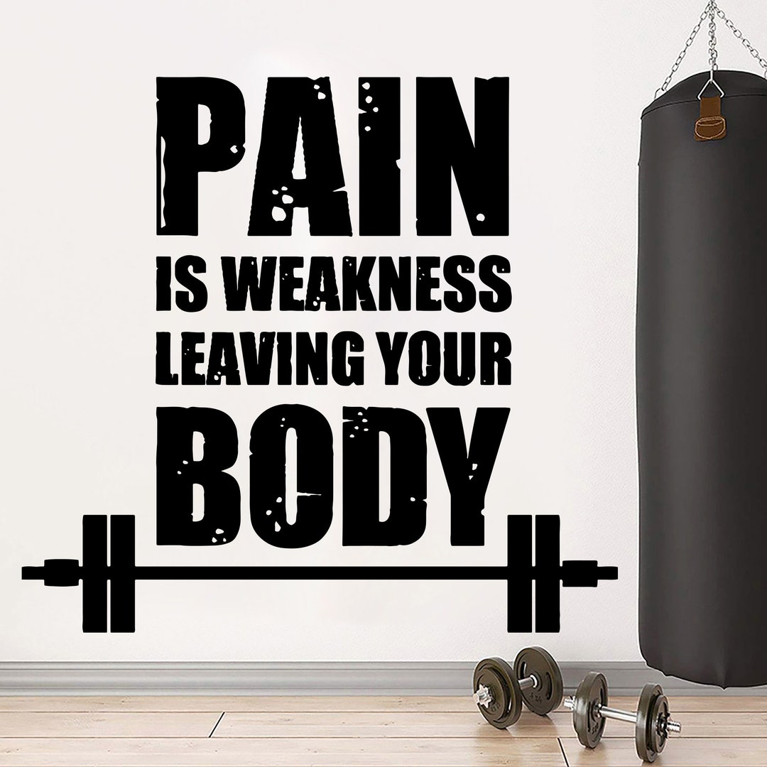 Fitness Decor Art Quotes Gym Stickers Fitness Wall Art Gifts Boys Girl ...