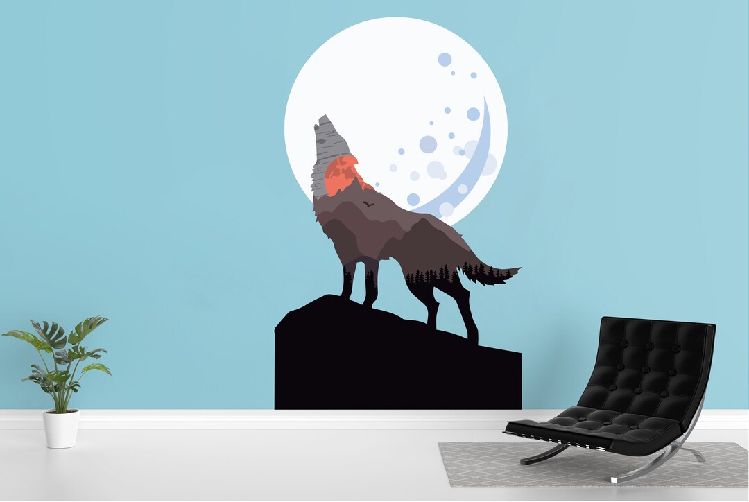 Wolf Wall Decals Wolf Wall Decor Animal Nature Wolf Dog Animals Anime ...