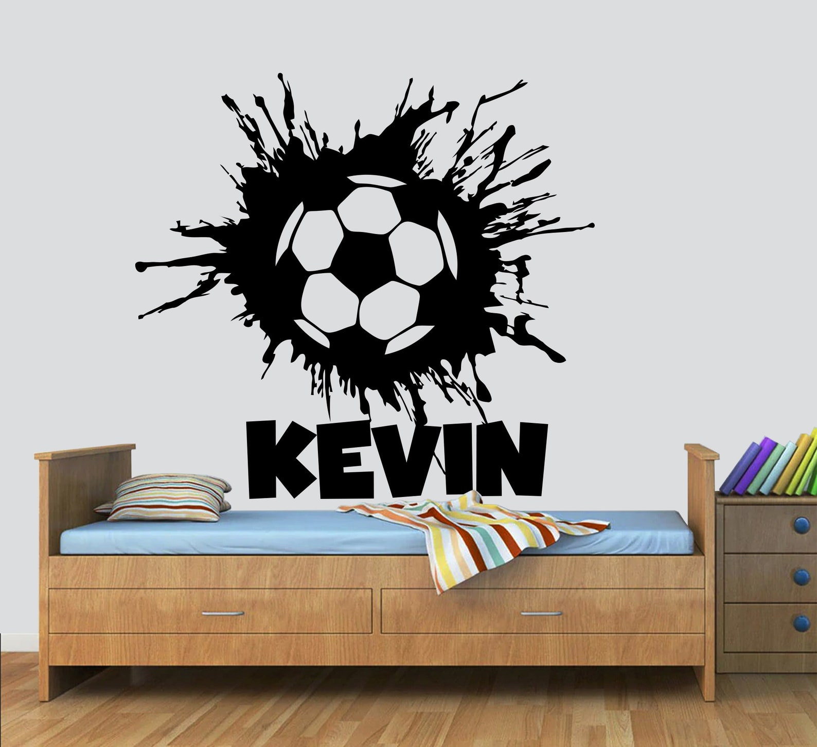 Soccer Wall Decor Custom Wall Decal Sport Vinyl Football - Etsy