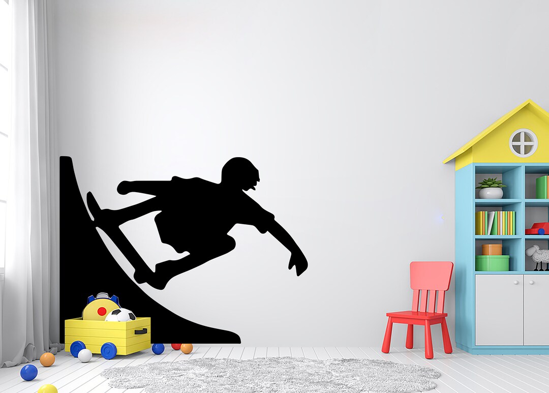 Skateboard Gifts Skateboard Wall Decal Skate Art Stickers Skateboard ...