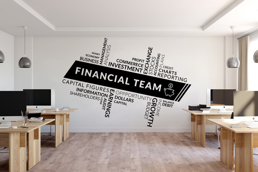 Financial Team Wall Decor, Accountign Wall Decal, Investment Wall Art ...