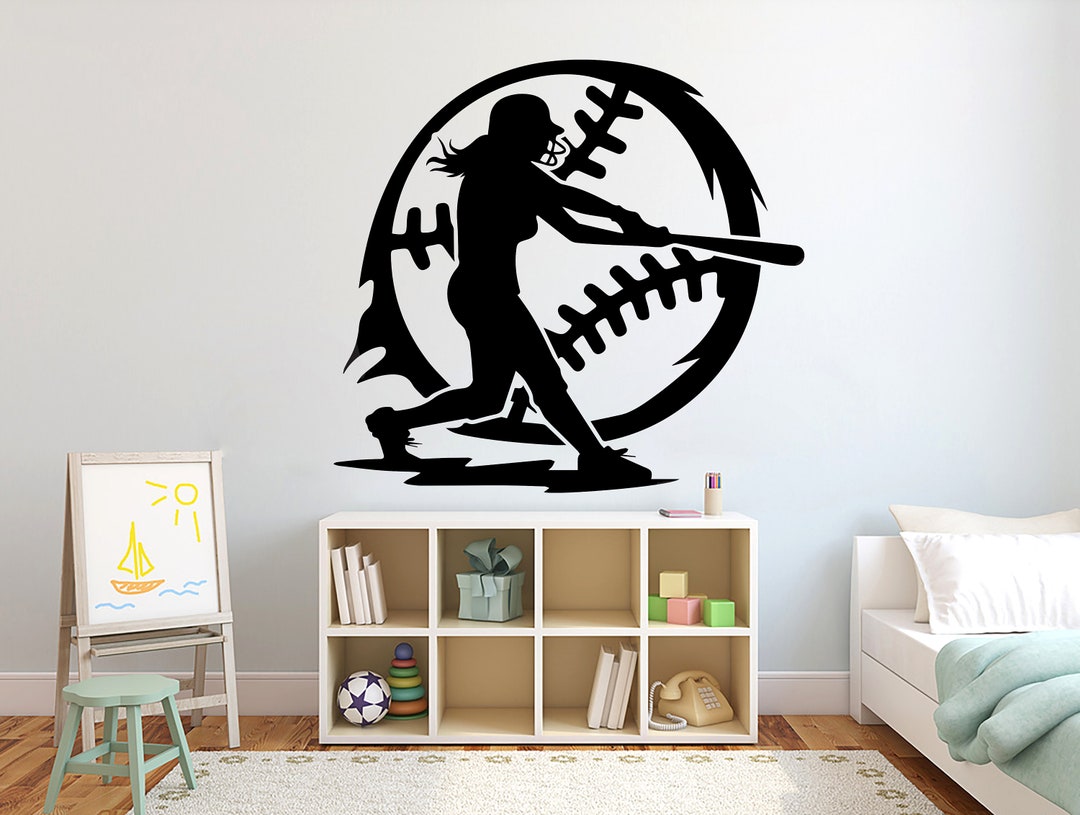 Softball Girl Wall Decal Softball Sticker Quotes Field Ice Softball ...