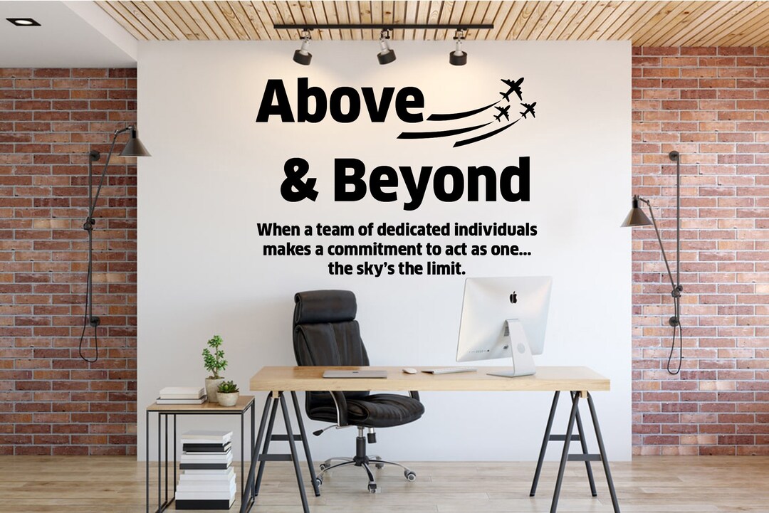 Above & Beyond Wall Decor Office Wall Decal Idea Teamwork Business ...