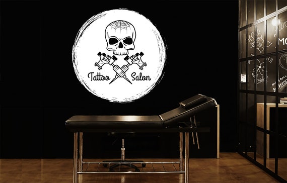 Tattoo Shop Wall Decal Tattoo Studio Sign Logo Wall Stickers | Etsy