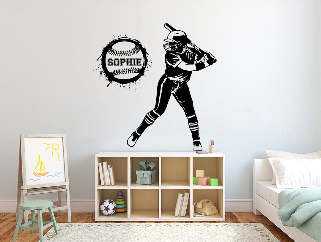 Softball Girl Wall Decal Softball Sticker Quotes Field Ice Softball ...