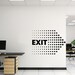 Exit Sign Arrow Decor Office Wall Decal Teamwork Business Worker ...
