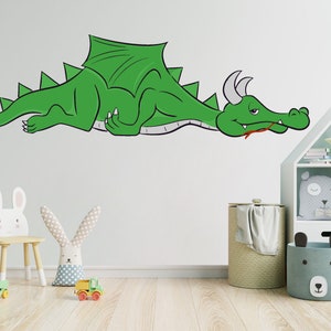 Lazy Dragon Wall Decor Wild Dragon Decals Dragon Art Wall Art Stickers ...