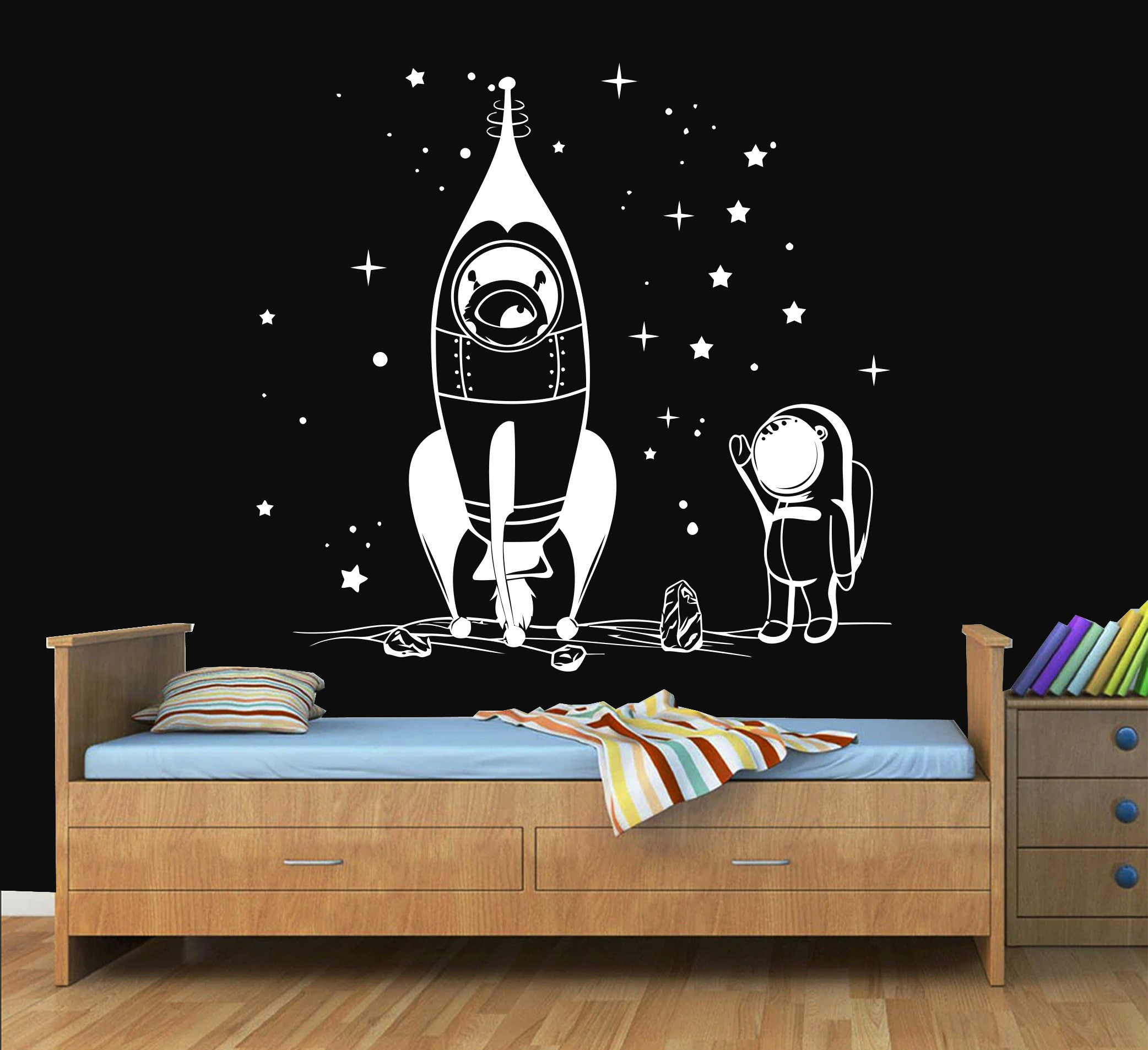 Space Wall Decor Custom Outer Space Stars Decals Girl Boy - Etsy