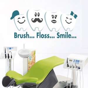 Dental Wall Decor Smile Dental Stickers Dental Clinic Wall Decal Dental ...