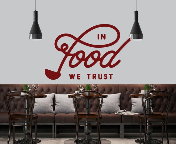 Restaurant Custom Food Lover Wall Decal Gifts Vinyl Food Lover - Etsy