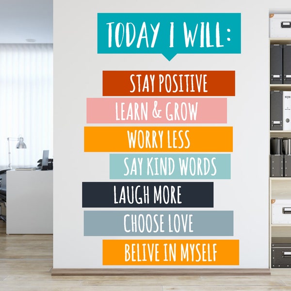 Positive Wall Decal - Etsy
