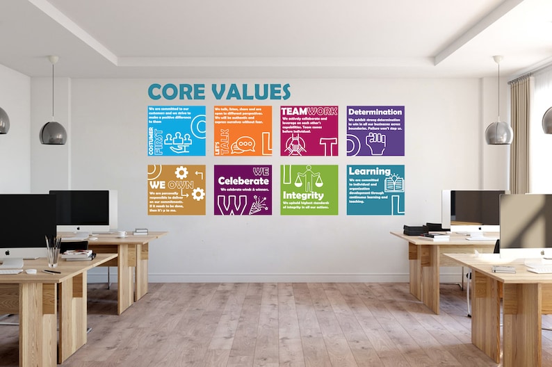 Core Values Customers Lets Talk Teamwork Determination - Etsy