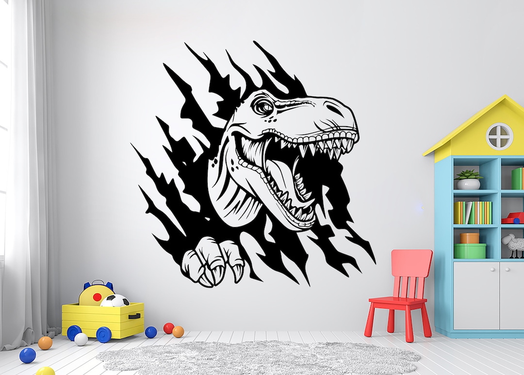 T-rex Wall Decal Dinosaur Triceratops Wall Decal Tyrannosaurus Wall ...