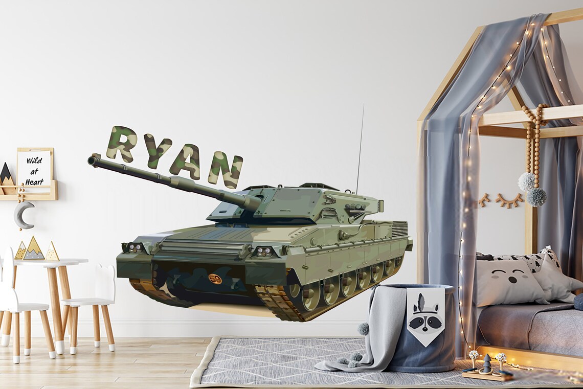 Tank Military Wall Decal Hero Soldier Army Helicopter Custom | Etsy