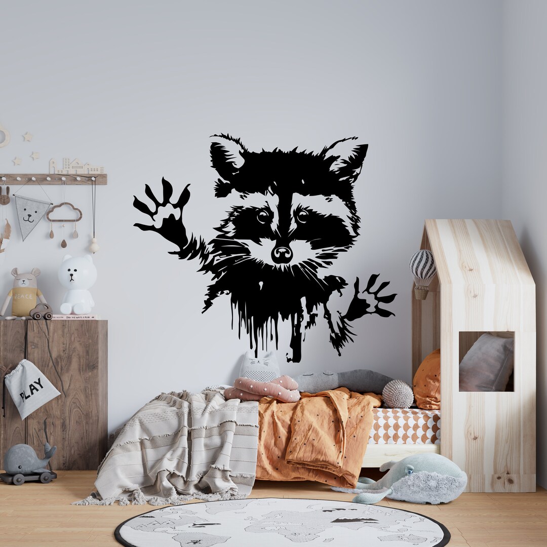Racon Wall Decal Racon Wall Art Racon Animal Wall Decor Animals Decal ...
