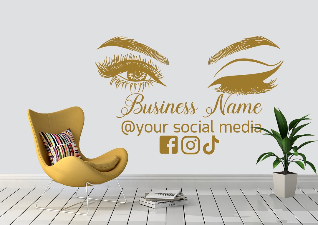 Eyelashes Custom Business Social Media Lashes Salon Beauty Women ...