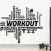 Workout Vinyl Gym Wall Decal Inspirational Words Gym Decal - Etsy