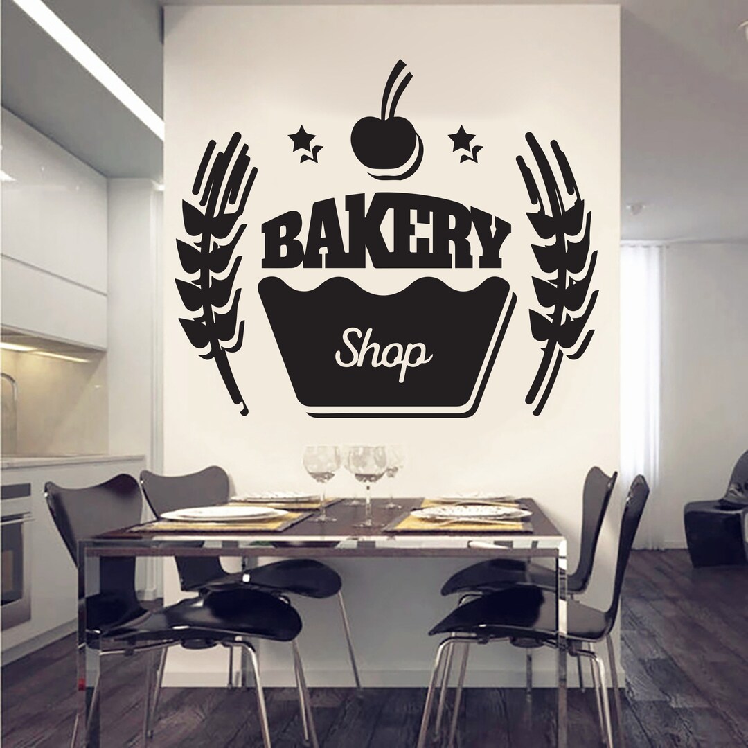 Bakery Wall Art, Custom Baking Wall Decal, Baker Decals, Kitchen Wall ...