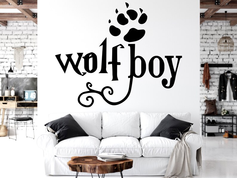 Wolf Boy Wall Decal Wolf Dog Animals Anime Wall Decal Wolf | Etsy