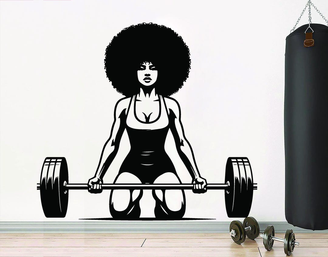 Gym Wall Decal Girl Gym Lover Power Fitness Quote Decor Workout Art ...