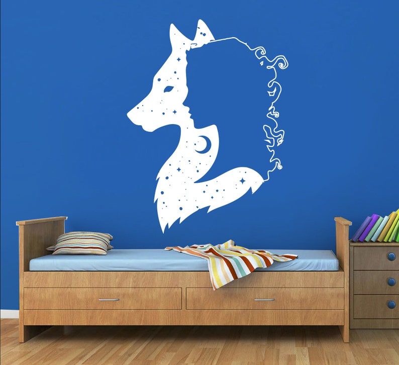 Wolf Decor Custom Outer Space Stars Space Girl Boy Room Gifts | Etsy