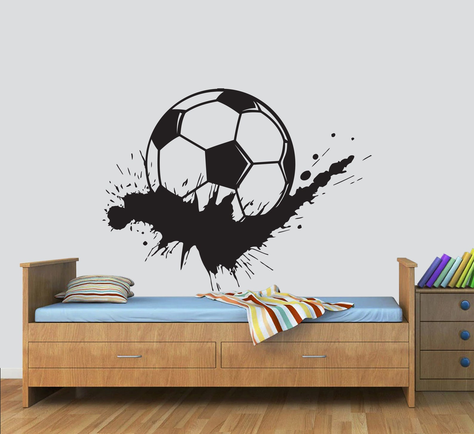 Soccer Wall Decor Custom Wall Decal Sport Vinyl Football - Etsy