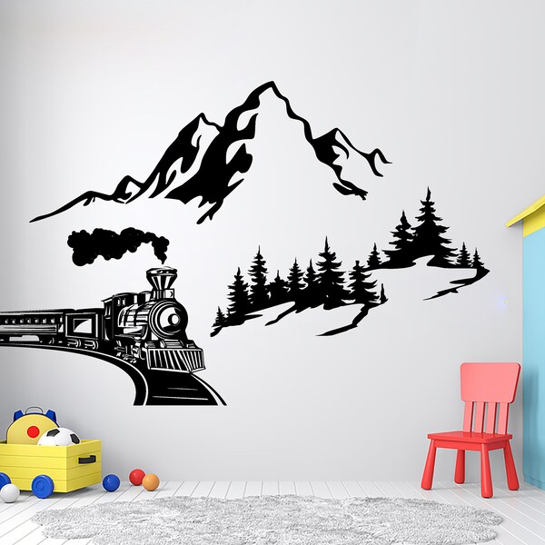 Railroad Track Wall Decal - Etsy