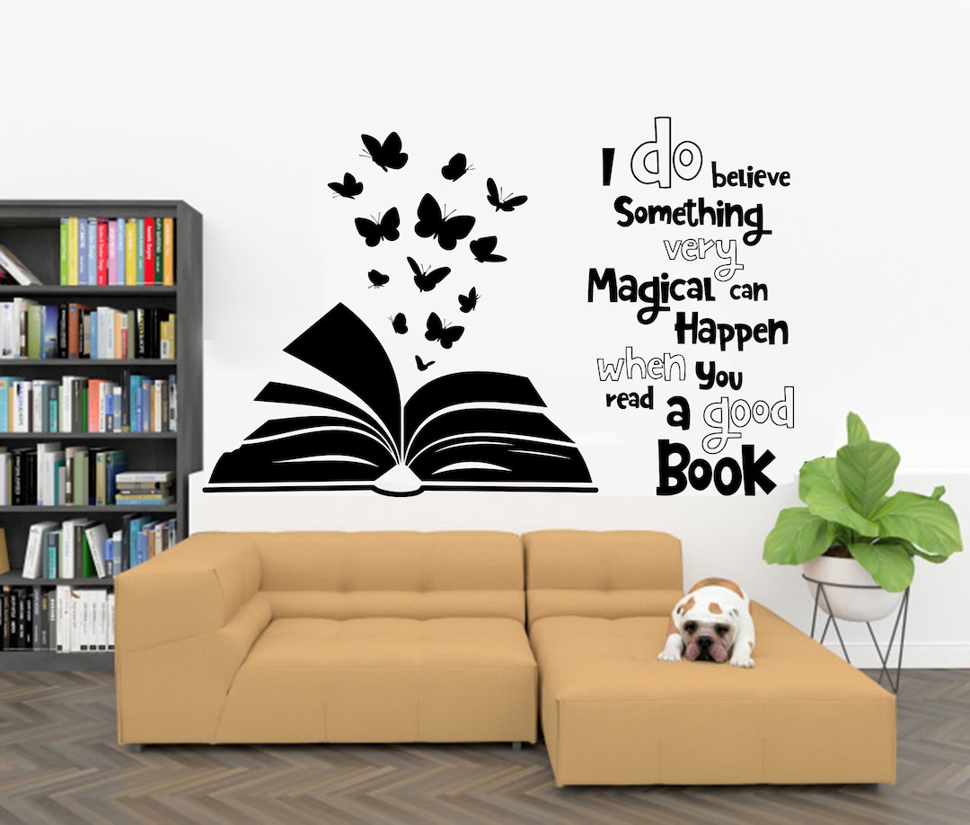 Book Quote Kids Wall Decal Books Quote Reading Room Library Book Shop ...