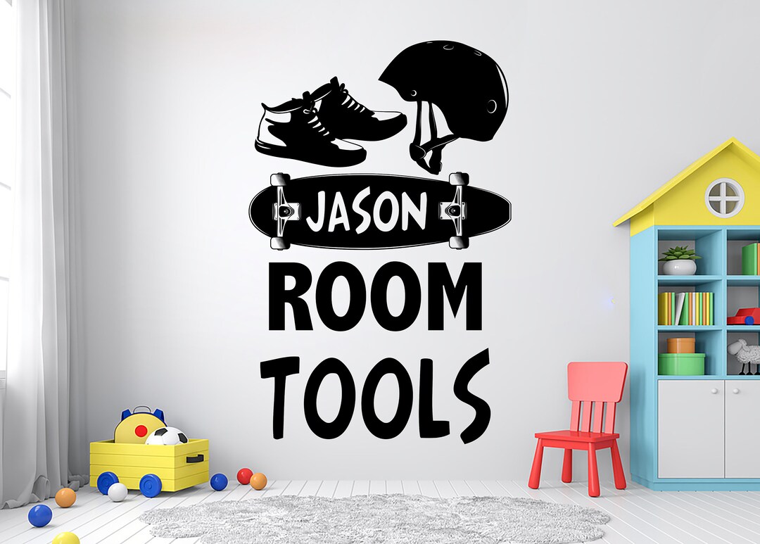 Skateboard Wall Decal Room Decal Custom Personalized Skate Stickers ...
